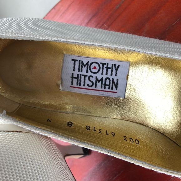 Timothy Hitsman | Shoes | Timothy Hitsman Cream Honeycomb Pattern Heels ...